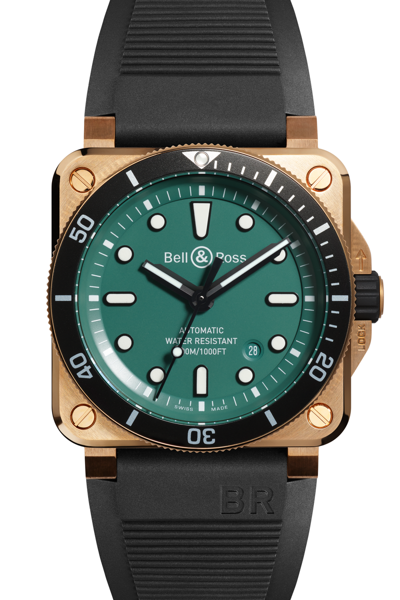 BR 03-92 DIVER BLACK & GREEN BRONZE – Bijouterie Dominic